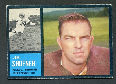 1962 Topps #35 Jim Shofner - Cleveland Browns Vg/Ex+ | eBay