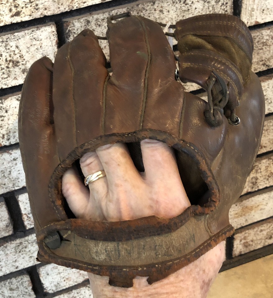 Wilson A2934 Three Finger Baseball Glove vtg Made in USA Ted Williams ...