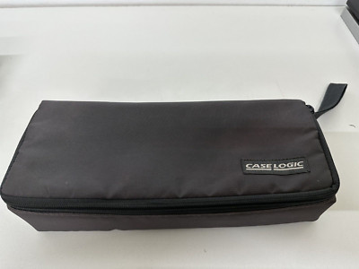 Case Logic Cassette 15-Tape Carry Case Holder Storage Black Zip Closure ...