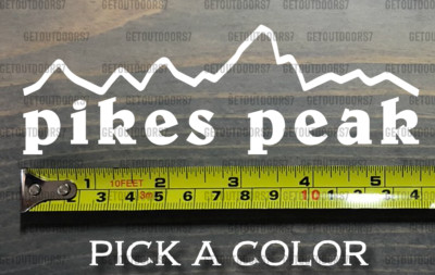 Pikes Peak Sticker Decal Colorado Mountain 5.5" 14er 14ers Climbing ...