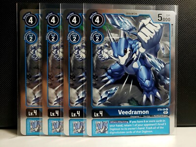 Digimon! 4x Veedramon - ST8-05 R - NM/Mint - UlforceVeedramon Deck ...