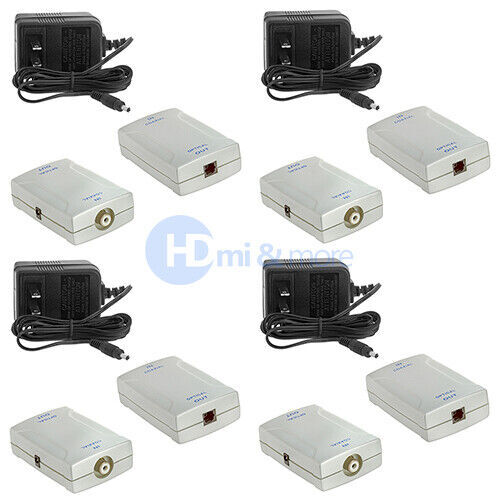 4x Coax Coaxial RCA Jack To Optical Toslink Digital Jack Audio ...