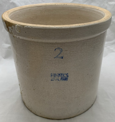 Ruckle's Ruckles Antique Stoneware Crock Pot Water Cooler Pickling 2 ...