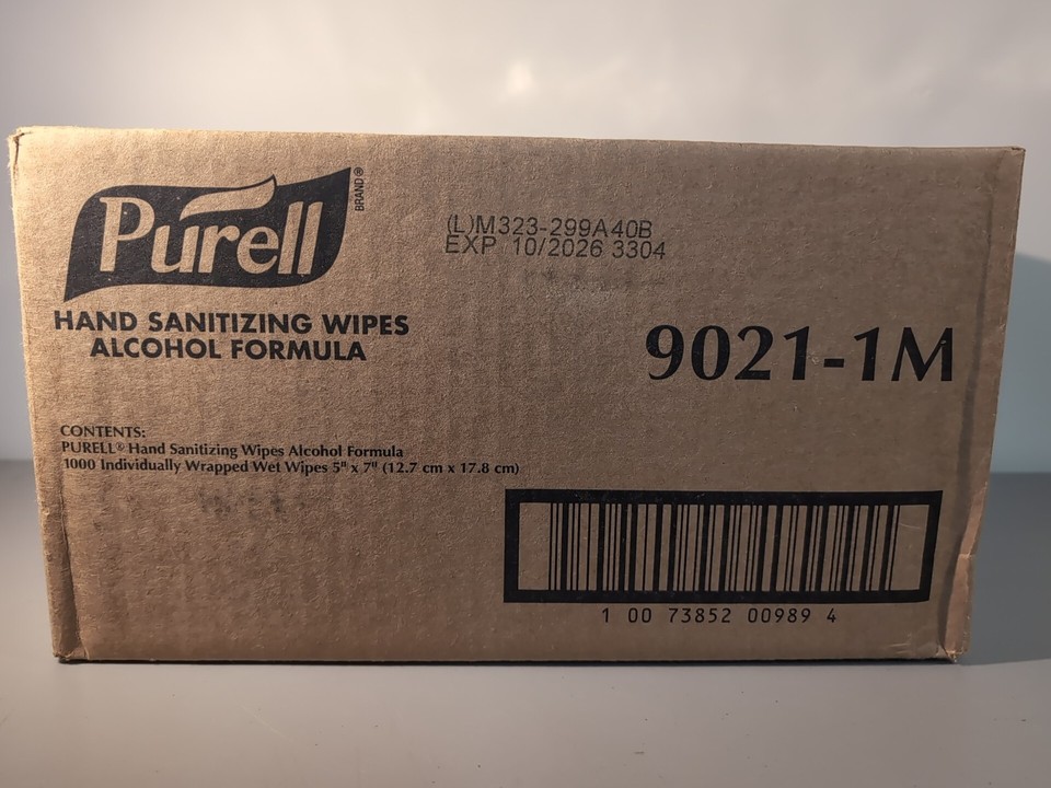 Purell 9021-1M Hand Sanitizing Wipes, Alcohol Formula, Pk1000 ...