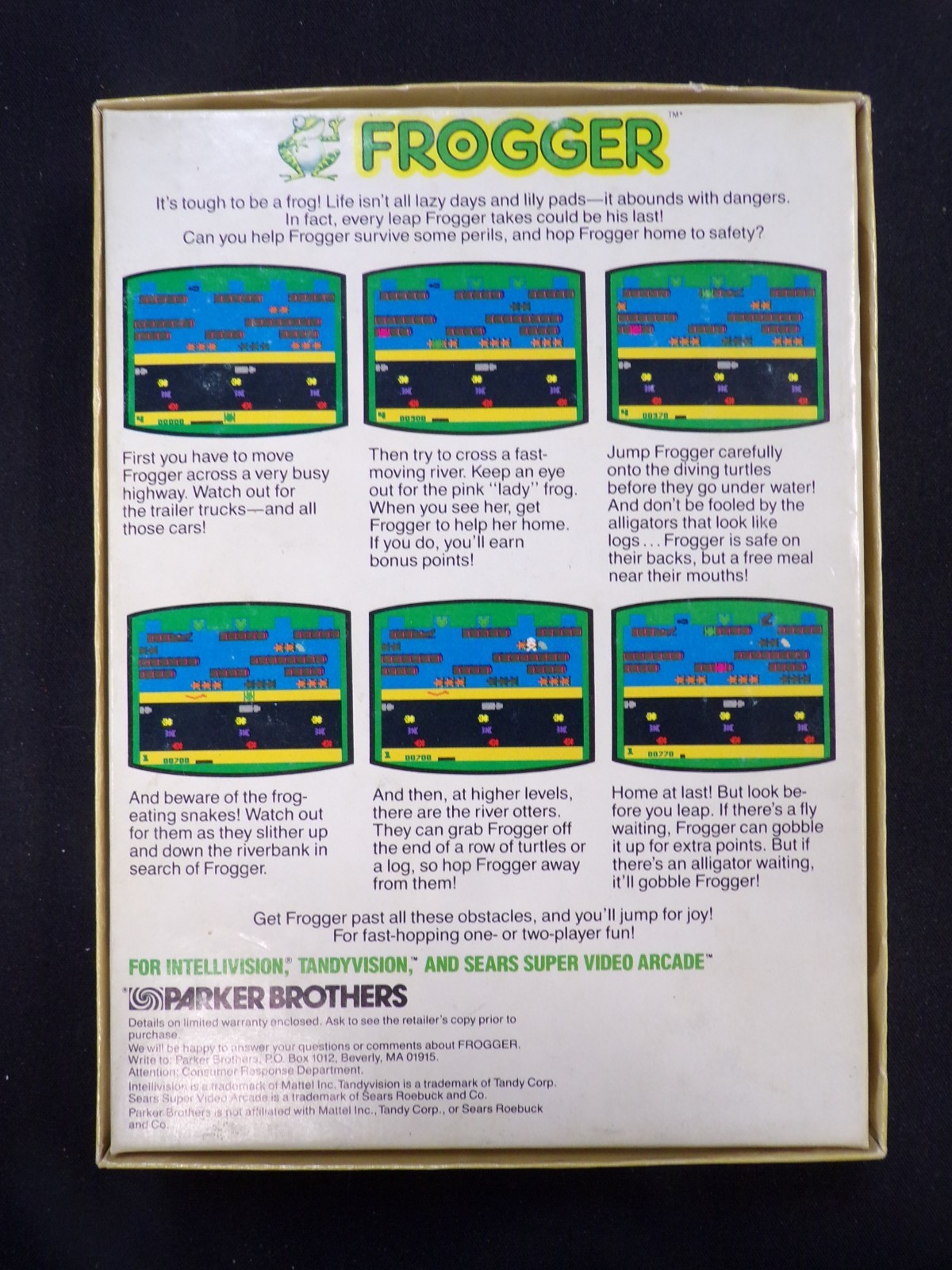 FROGGER MATTEL INTELLIVISION VIDEO GAME IN ORIGINAL BOX | eBay