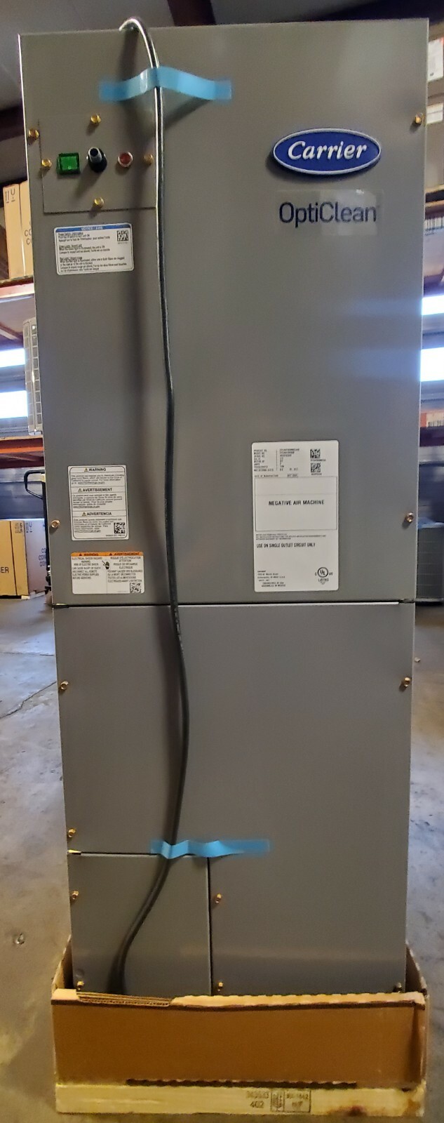 CARRIER OPTICLEAN FN1AAF005000 NEGATIVE AIR MACHINE (MINIMUM 500 CFM ...