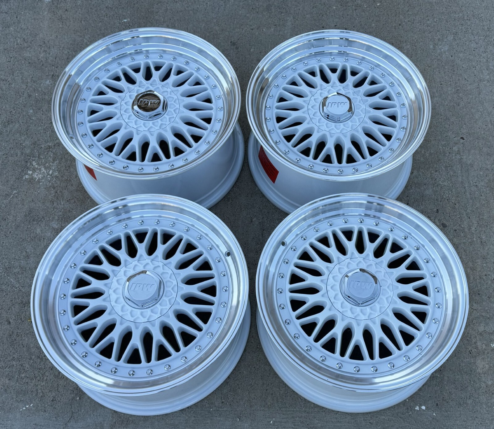 18x8 / 18x9 Wheels 5x120/5x114.3 White 18" Staggered RS Style Rims Set ...
