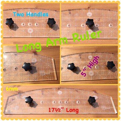 Long arm Quilting ruler with Handles 17½" x 5" | eBay UK