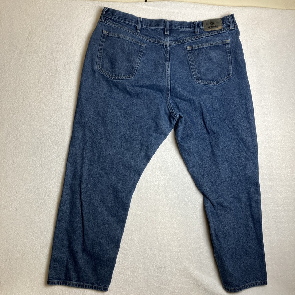 Wrangler Jeans Mens 40x28 Blue Relaxed Fit Medium Wash Cotton Denim Tag ...