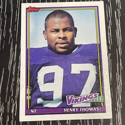 1991 Topps #381 HENRY THOMAS Minnesota Vikings | eBay