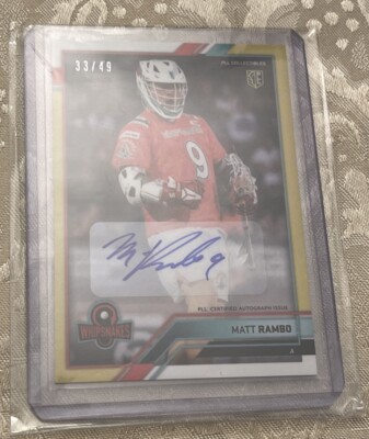 2023 Premier Lacrosse League PLL Snapshot Matt Rambo 33/49 Auto #13 | eBay