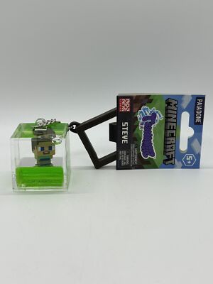 Tsunameez Minecraft Cube Steve Water Keychain Figure | eBay