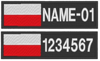 120x35mm POLAND Name Identifier Patch Hook Backed Personalised | eBay UK