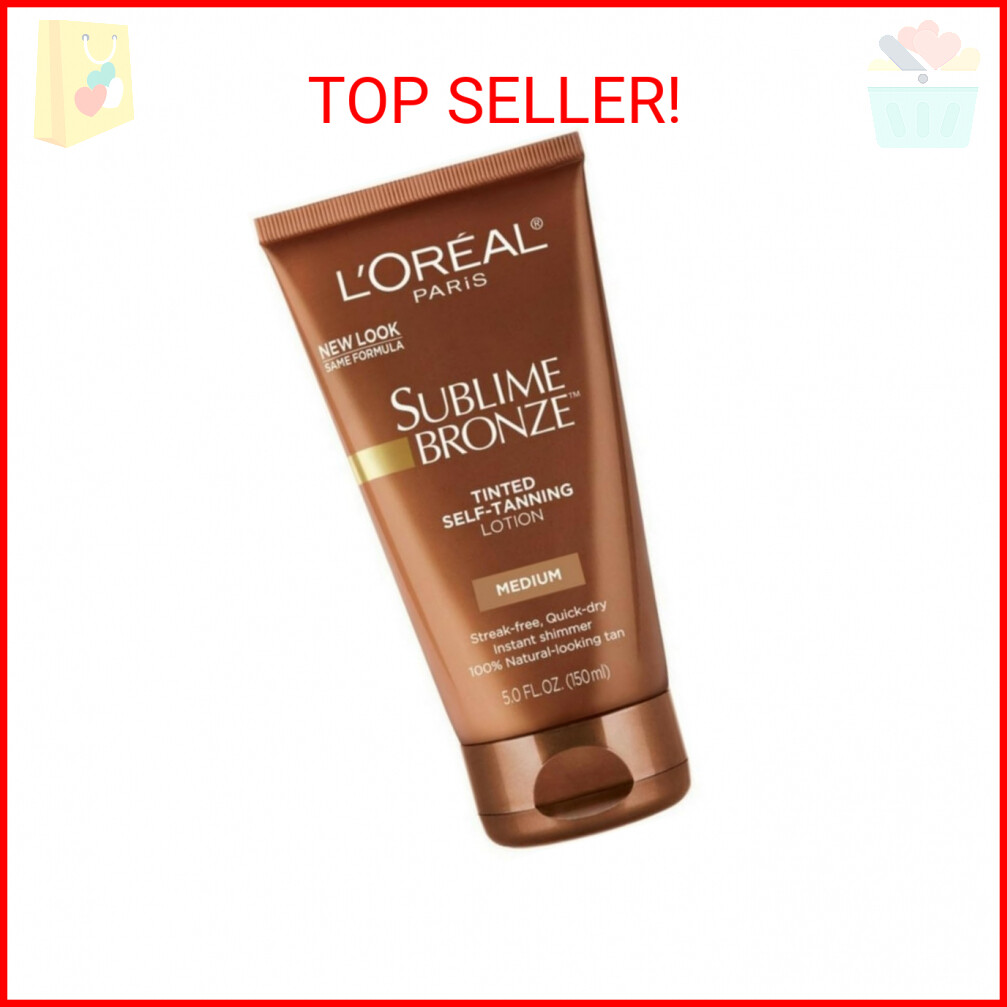 L'Oreal Paris Sublime Bronze Tinted Self Tanning Lotion, Medium Natural ...