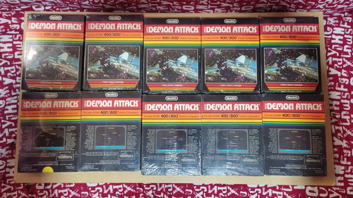ATARI 400or 800 VIDEO GAME CARTRIDGE NEW DEMON ATTACK SEALED BLISTER ...