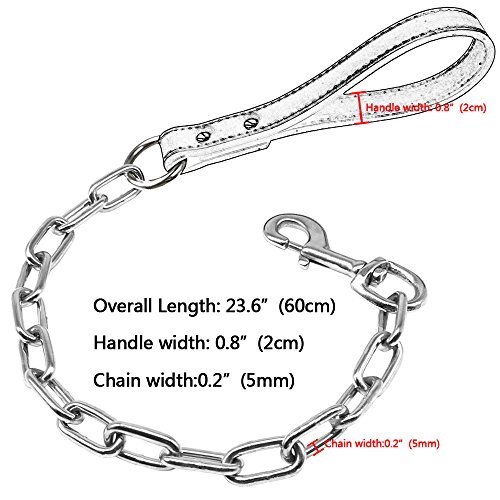 Didog 28 inch Length Heavy Duty Anti-bite Dog Giant Chain Leash with ...