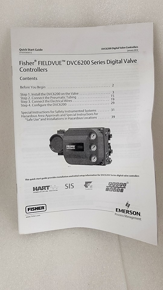 FISHER FIELDVUE DVC6200 Series Digital Valve Controller New In Box NOS ...