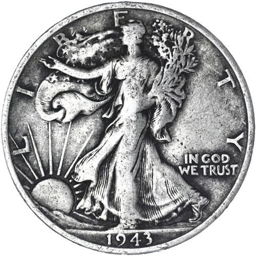 1943 S Walking Liberty Half Dollar 90% Silver Fine FN See Pics M419 | eBay