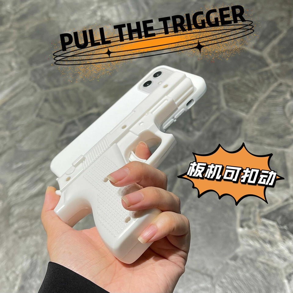 Fun Toy Pistol Gun Soft Phone Case Cover For iPhone 17 Pro Max 16E 15 ...