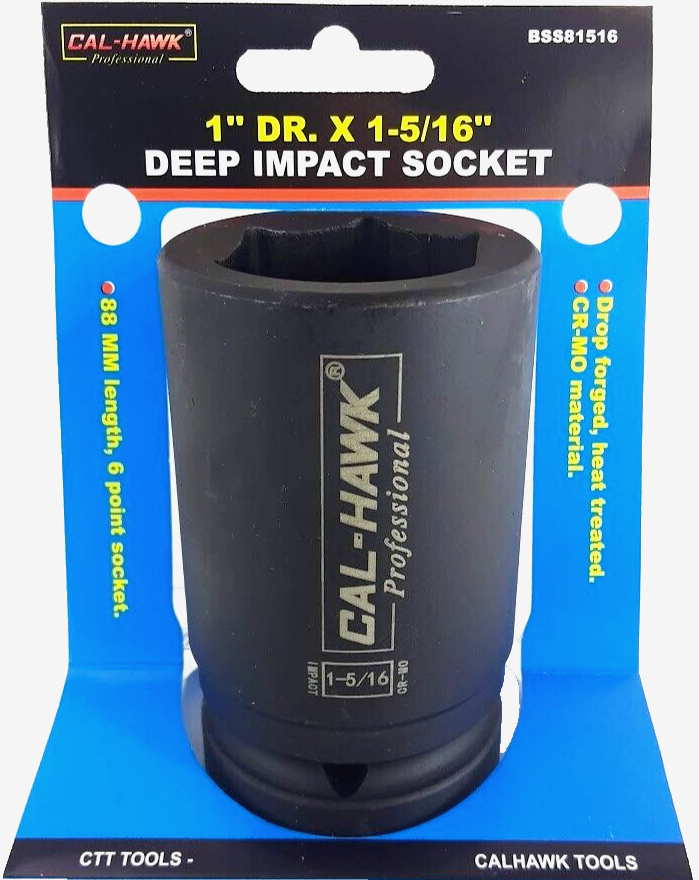 1" DR. X 1-5/16" DEEP IMPACT SOCKET 6-POINT SKT Chrome Molly CR-MO ...