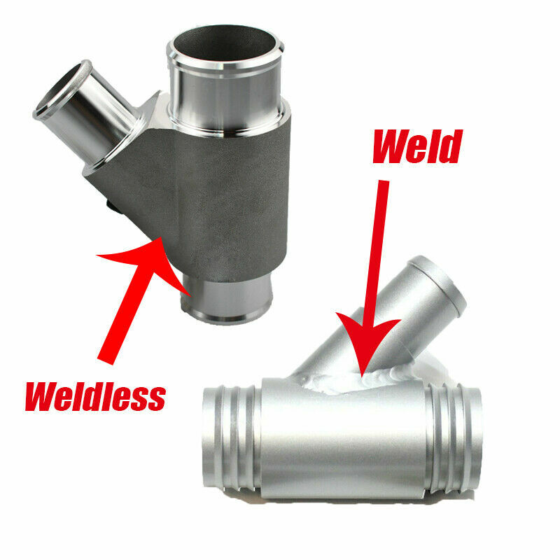 Silver Weldless Dual Radiator Coolant Y Pipe For Dodge Ram 6.7L Cummins ...