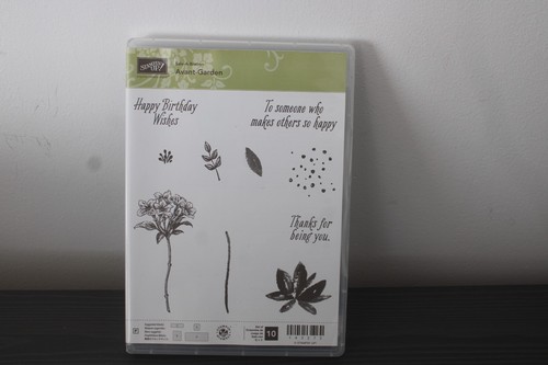 Stampin Up AVANT-GARDEN Flower Floral Thanks Clear Rubber Stamp Set W ...