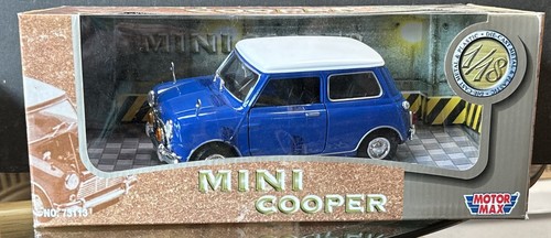 Motor Max Mini Cooper 1/18, Blue, new in original box, no. 73113 | eBay