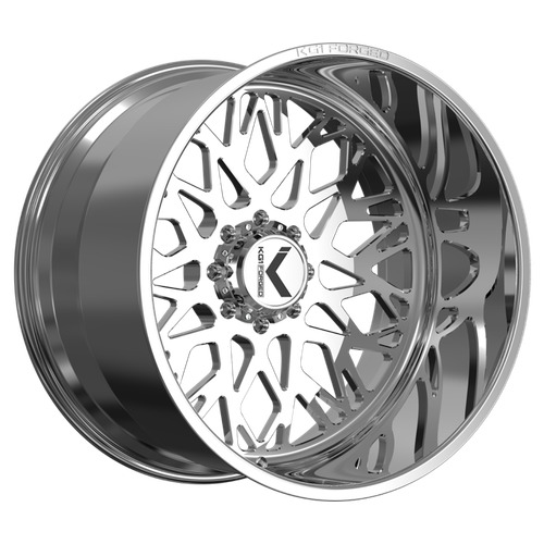 24x14 KG1 Forged KF056 Elevate Polished Wheels 6x5.5 (-76mm) Set of 4 ...