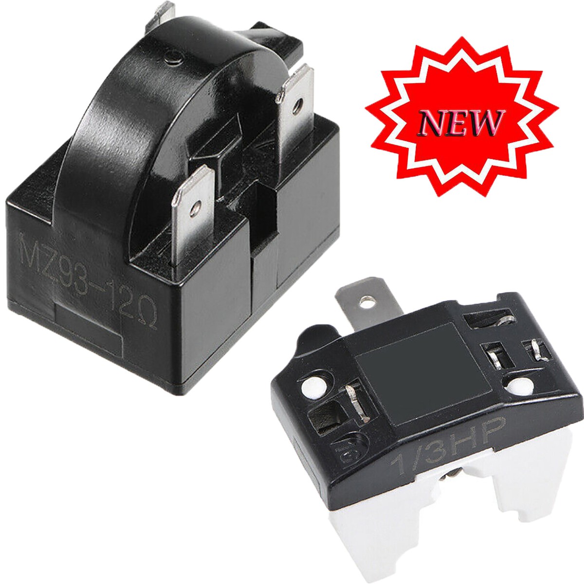 Compressor Repair Kit Mini Fridge Refrigerator PTC Starter Relay 15 Ohm ...