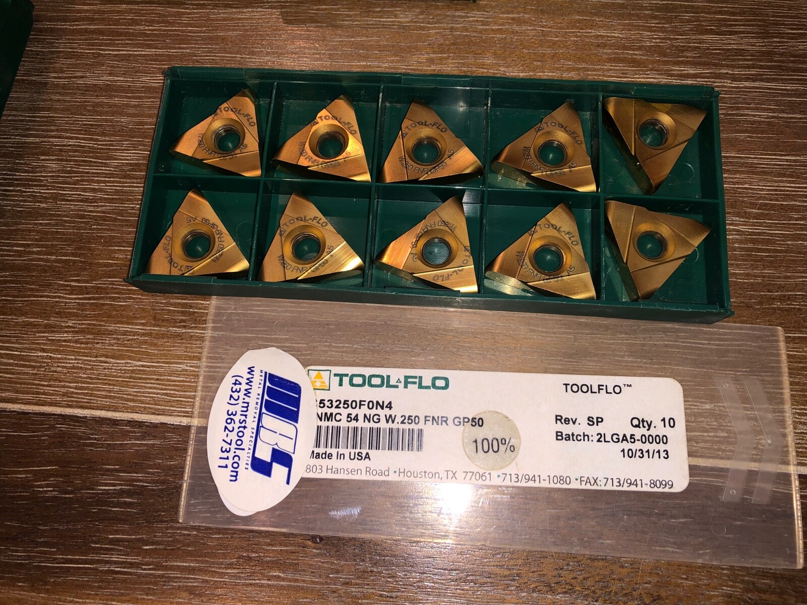 TOOL FLO CARBIDE INSERTS TNMC 54 NGW.250 FNR GP50 QTY 10 | eBay