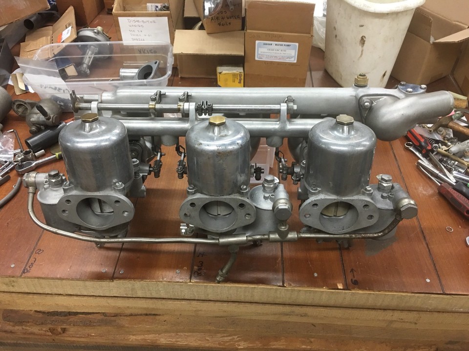 EARLY JUNE 1961 JAGUAR XKE 3.8 E-TYPE TRIPLE SU CARBURETOR HD8 COMPLETE ...