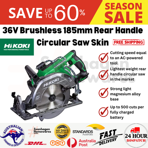 HiKOKI C3607DWA(H4Z) 36V Li-Ion Cordless Brushless MultiVolt 185mm (7 ...