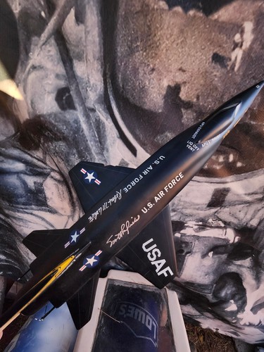 X-15 model signed by 2 X-15 pilots: Scott Crossfield and Robert White ...