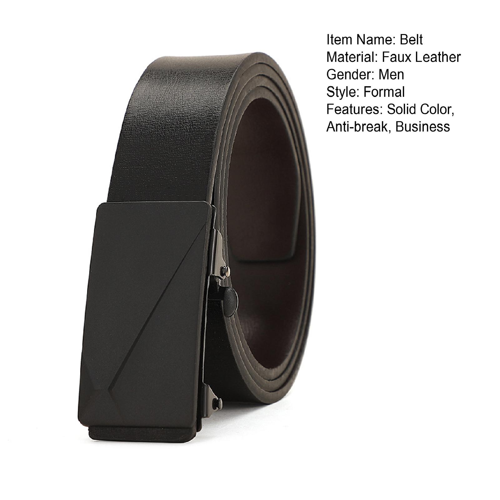 Men Business Belt Automatic Buckle Fix Pants Anti-break Men Waist Belt ...