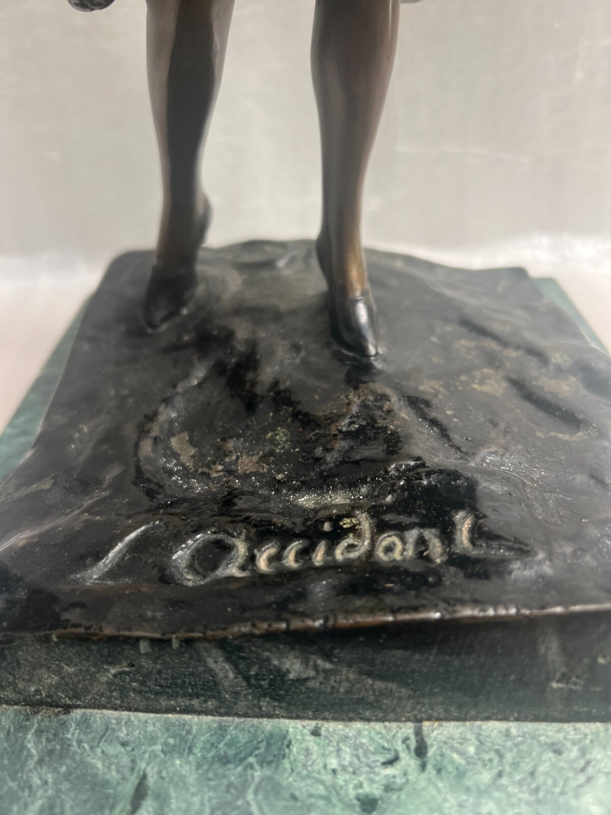 LOUIS ICART ( 1888-1950) L'ACCIDENT Bronze Sculpture Signed Marbel Base ...