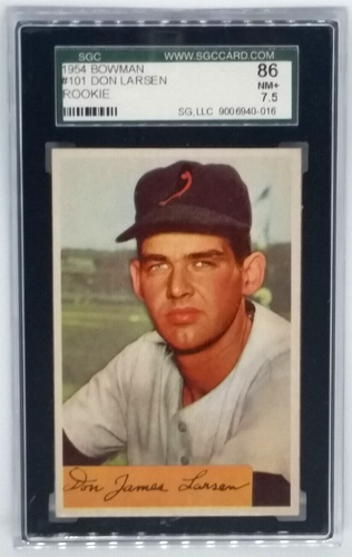 1954 Bowman #101 Don Larsen Rookie Card - Graded SGC 86 NM+ 7.5 | eBay