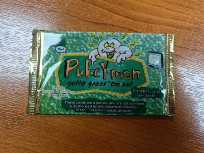 Pukeymon Booster Pack 2000 Pokemon Parody Factory Sealed Vintage ...