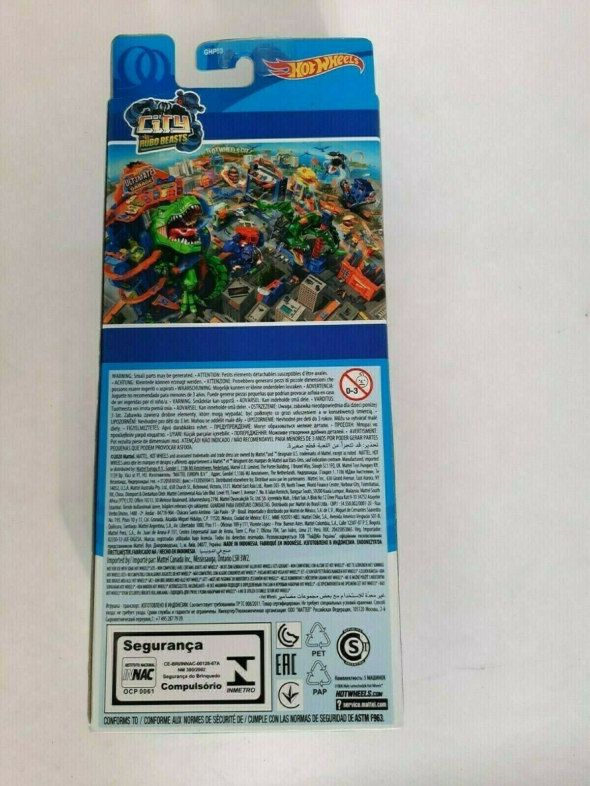 Hot Wheels City VS Robo Beasts 5 Car Vehicle Pack GHP63 Track Stars for ...