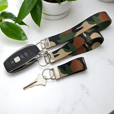 Camouflage Camo Key Chain Keychain Wristlet Key Fob Hunter Military ...