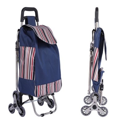 Shopping Cart Trolley With Folding Seat Travel Outdoor Steel Zip Bag ...