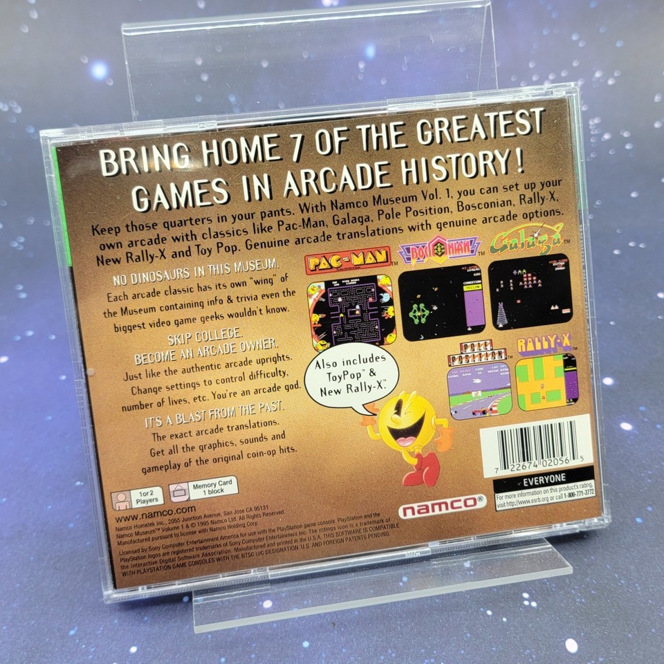 Namco Museum Vol. 1 Sony PlayStation PS1 Greatest Hits Pac-Man Galaga ...