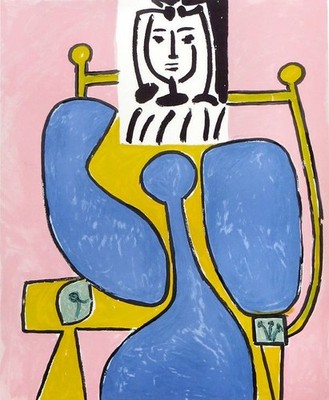 Marina Picasso Collection Seated Woman 1982 Lithograph 29 x 21-3/4 | eBay