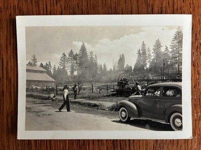 1940 McCall Idaho fire Brown sawmill pool room print shop disaster burn ...