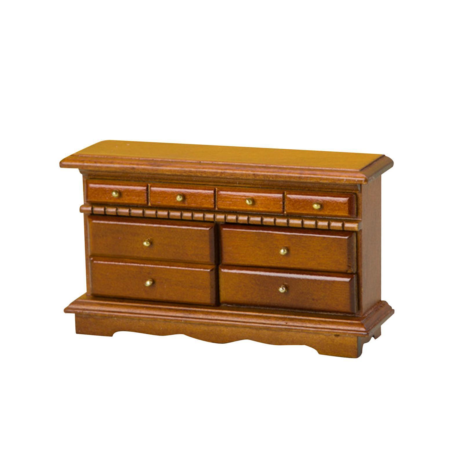 1/12 Dollhouse Mini TV Cabinet with Opening Drawers for Living Room ...