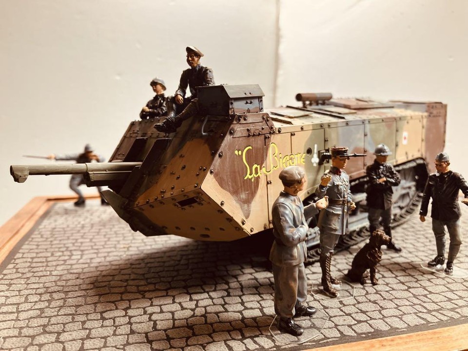 1/35 Takom French Saint Chamond Assault Tank Model Kit Built & Painted ...