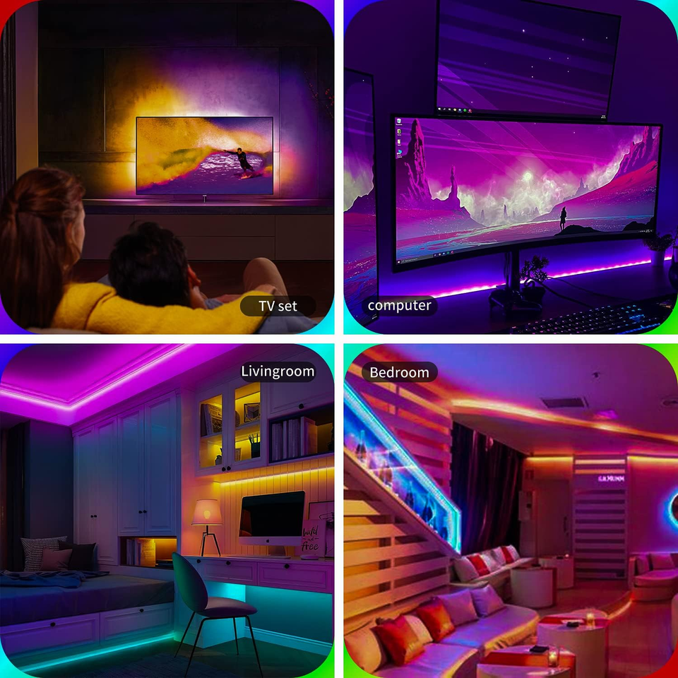 TV Led Backlight, Led Strip Lights for TV 32-65 Inch, RGB 13 FT TV Led ...