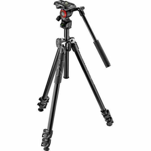 Manfrotto 290 Light Aluminum Tripod with Befree Live Fluid Video Head ...