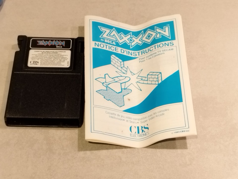 ZAXXON SEGA MATTEL INTELLIVISION MASTER COMPONENT SEARS CBS COLECO ...