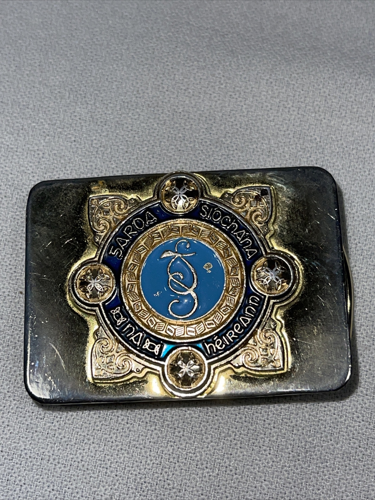 GARDA SIOCHANA CREST IRELAND POLICE LAPEL Belt Buckle - Gem