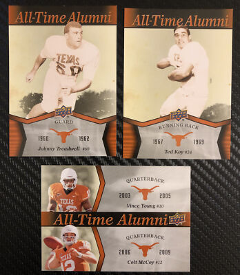 2011 Upper Deck University Of Texas All-Time Alumni Insert Cards Lot ...